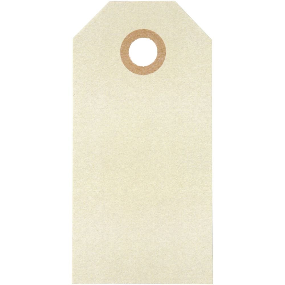Manilamærker 4x8cm 250g Hvid/creme ca. 100stk - Diverse - Lunahobby