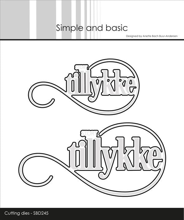 Simple and Basic die Stort tillykke SBD245 - Simple and Basic - Lunahobby