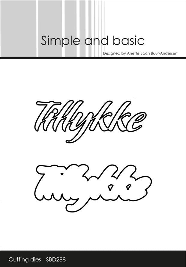 Simple and Basic Die SBD288 Tillykke - Simple and Basic - Lunahobby