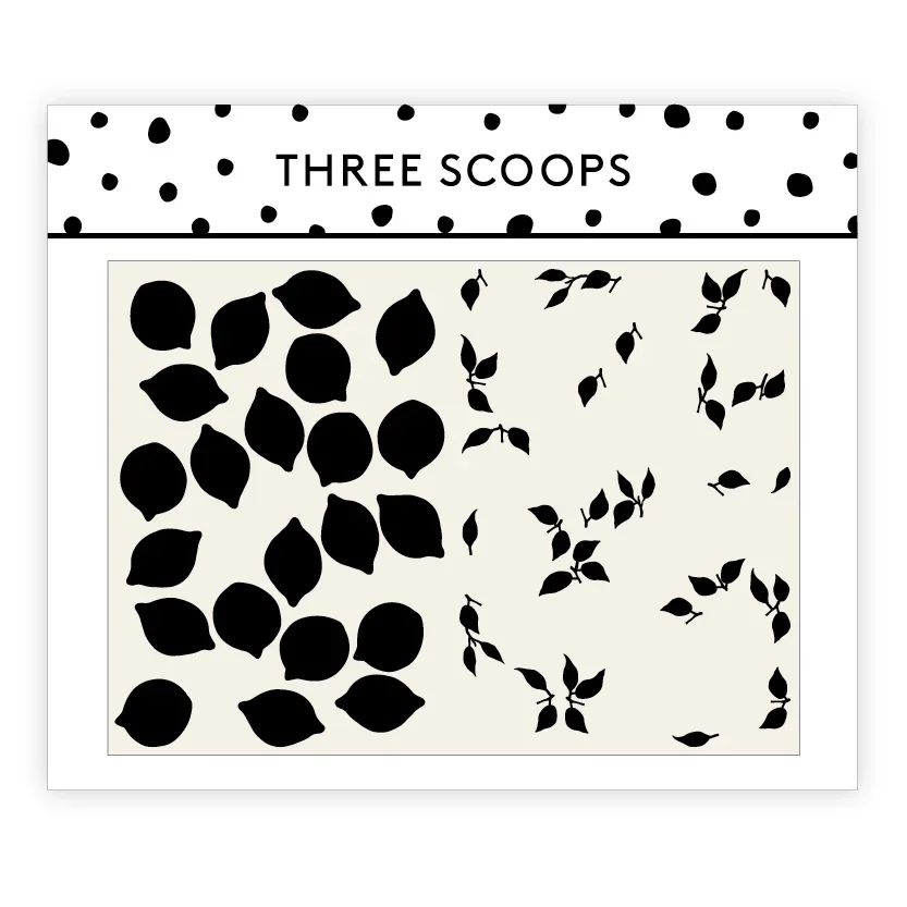 Stencil Citroner Three Scoops - Stencil Three Scoops - Lunahobby