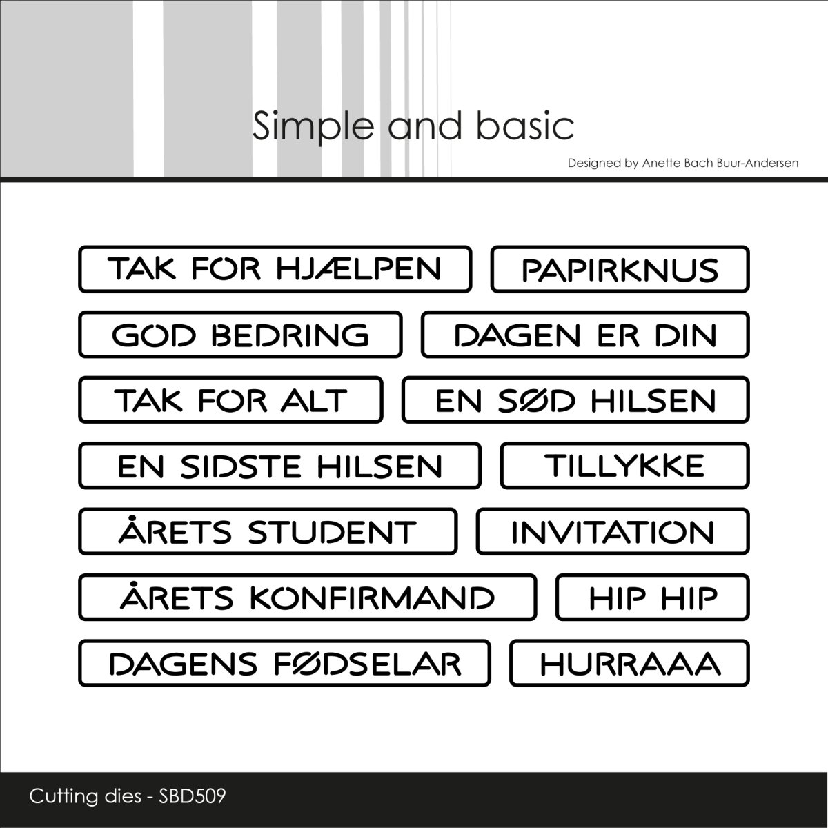 Die Banner texts SBD509 Simple and Basic - Simple and Basic - Lunahobby