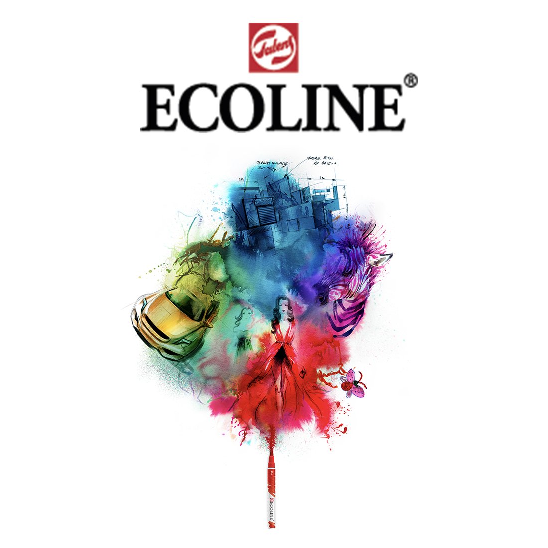 Ecoline water color flaske 30ml - Lunahobby